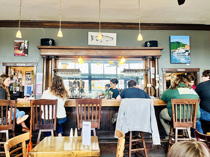 The bustling counter where locals and visitors alike gather, proving that good food is the universal language in any corner of the world.