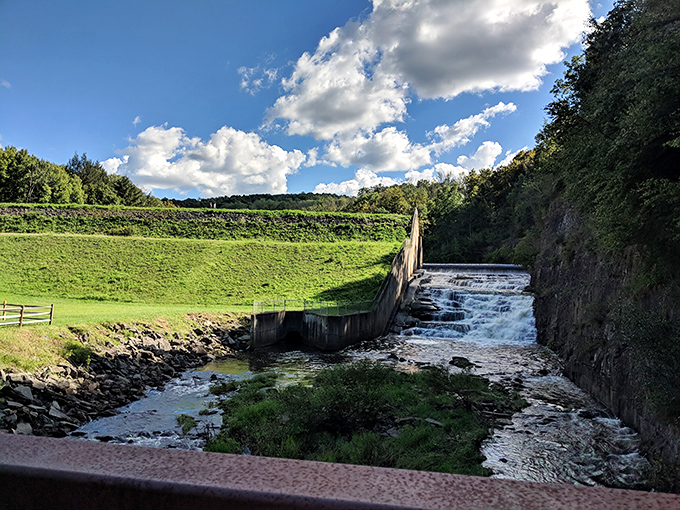 The dam creates not just a waterfall but a soundtrack for your outdoor adventures&mdash;nature's white noise machine.