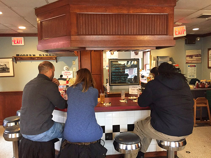 The counter seats: where solo diners become regulars, coffee refills are automatic, and the best diner conversations in Rhode Island unfold one cup at a time.