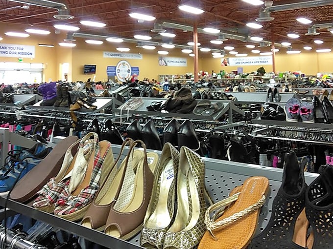 Cinderella's boutique for the budget-conscious. These heels and flats once danced at weddings and wobbled through casinos&mdash;now they await new adventures.