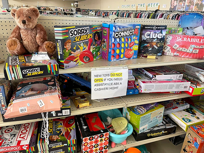 Board game bonanza! Nothing says "family night" like a slightly used Connect Four that costs less than a drive-thru meal.