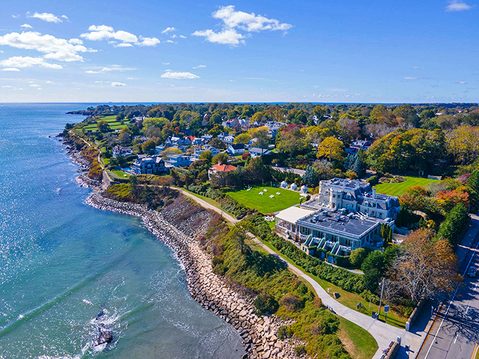 Coastal living, elevated. These oceanfront homes embrace their privileged perch along Rhode Island's shoreline, where every window frames a postcard-worthy seascape.