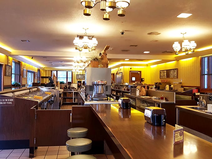 The counter where magic happens&mdash;where ice cream dreams are fulfilled and milkshakes are still made the old-fashioned way.