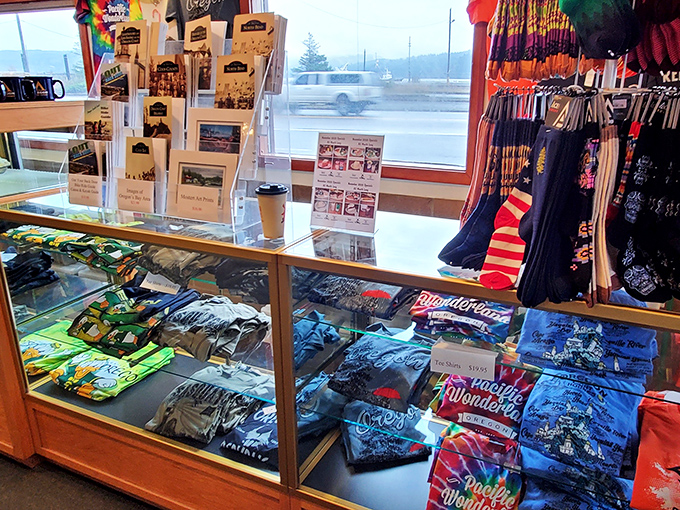 The merch corner offers the ultimate souvenir&mdash;take home a t-shirt because calories fade, but memories (and cotton blends) last forever.