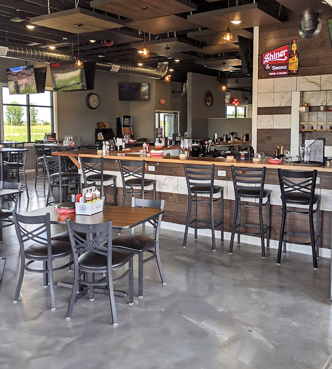 Another angle of barbecue paradise &ndash; where industrial-chic design meets the primal satisfaction of properly smoked meats.