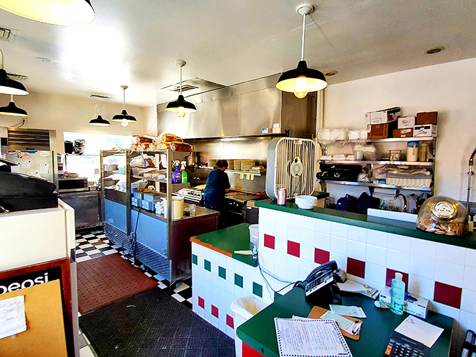 The open kitchen design lets you witness breakfast alchemy in action—where simple ingredients transform into plates worth crossing state lines for.