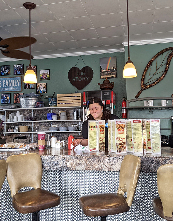 Behind every great diner is a dedicated staff member ensuring your coffee stays hot and your order is just right.