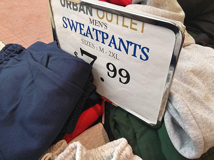 Men's sweatpants at $7.99 that silently whisper, "Go ahead, eat that extra slice of pizza. We've got plenty of stretch and zero judgment."