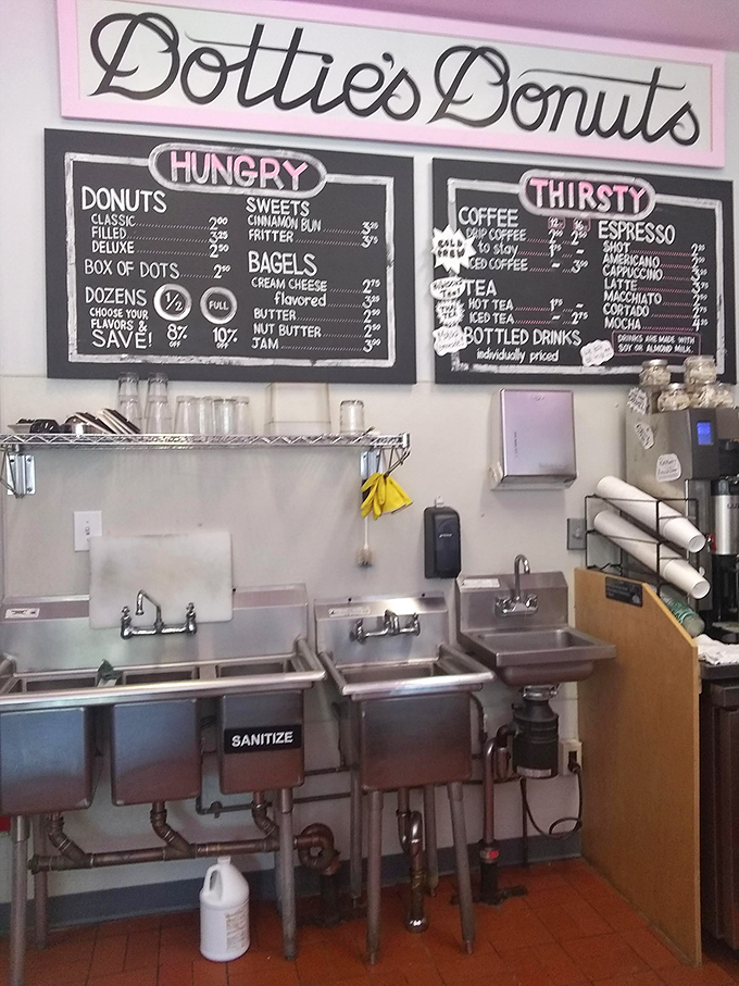 Behind the scenes where the magic happens. Clean, efficient, and ready for the morning rush of donut enthusiasts.