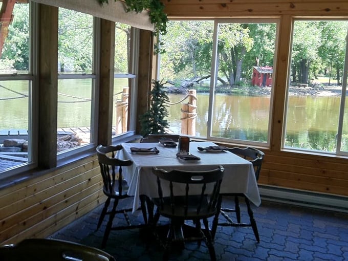 Riverside dining with a view that no downtown restaurant could ever replicate. Nature's dinner theater performs daily, with the Sauk River as the main character.