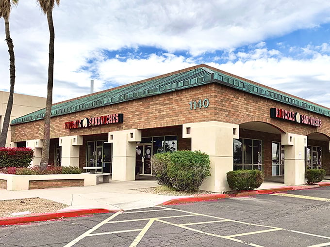 The brick and stone exterior of Knuckle Sandwiches houses heavyweight flavor champions worth going the full twelve rounds for.