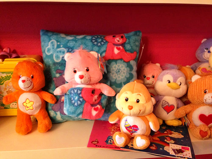 Care Bears stare with their perpetually optimistic expressions, ready to shoot feelings from their tummies and nostalgia into your heart.