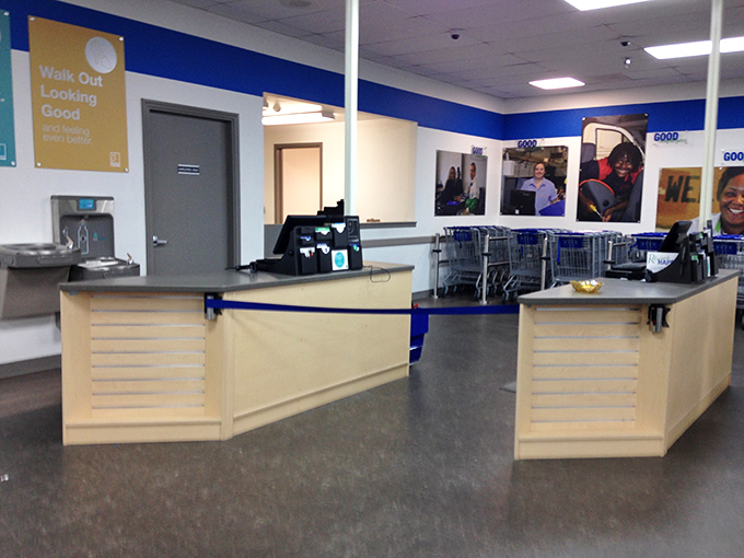 The checkout area&mdash;where treasure hunters experience that final thrill of realizing just how much they're saving.