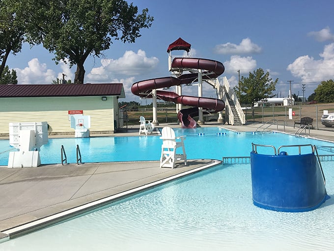 Summer in Edgeley means pool days with waterslides and zero pretension. Community recreation that proves you don't need resort prices for genuine fun.