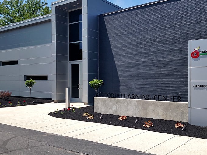 The sleek, modern Fostoria Learning Center represents the town's investment in its future—education that doesn't require Manhattan-sized student loans.