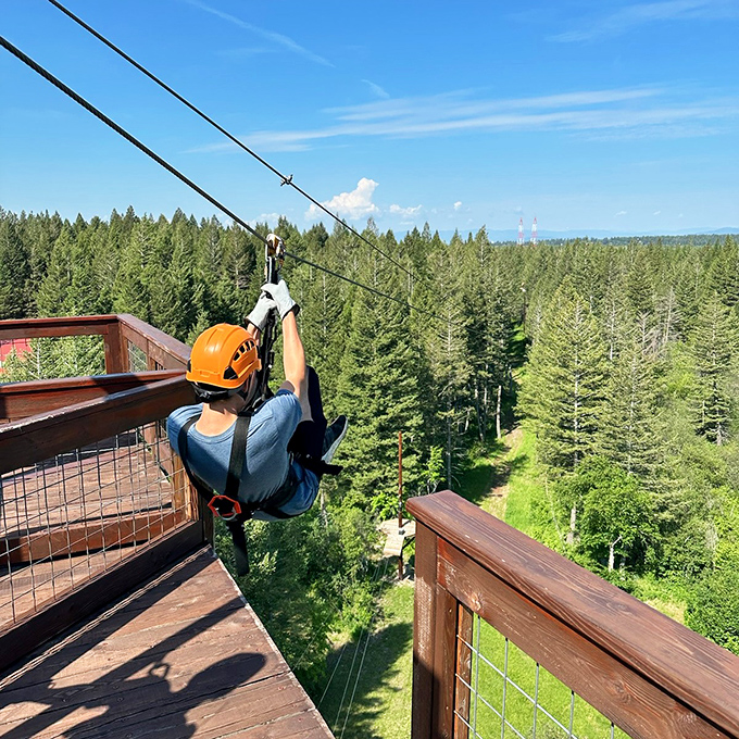 Glacier Ziplines offers that perfect combination of terror and exhilaration while soaring above Montana's evergreen canopy.