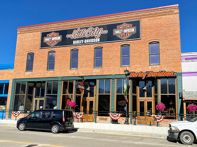 Hill City Harley-Davidson stands as a brick-and-mortar temple to American road culture in the heart of the Black Hills.