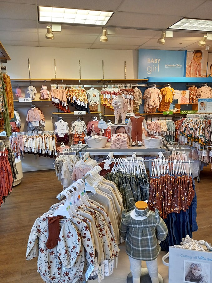 The children's clothing section: where parents realize their kids can actually dress better than they do, for less.