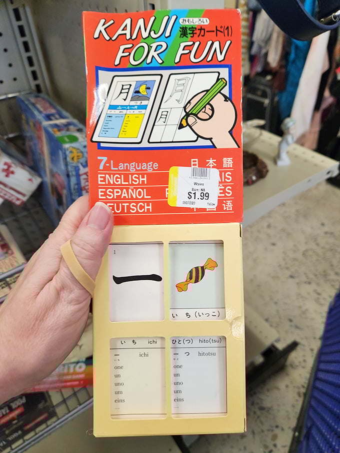 "Kanji For Fun" &ndash; where language learning and thrift store randomness collide. Someone's abandoned Japanese lessons are your linguistic gain.