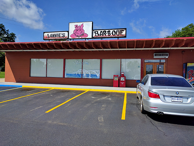 Lannie's Bar-B-Q's smiling pig sign has guided hungry travelers to smoky delights for decades&mdash;proof that the best barbecue joints don't need fancy facades.