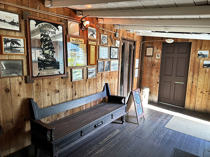 The entrance area sets the tone&mdash;nautical nostalgia meets Florida charm in a space that feels both historic and welcoming.