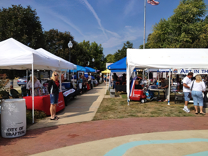Local treasures under canvas canopies. Grafton's markets showcase the handcrafted and homegrown talents that make small-town America special.