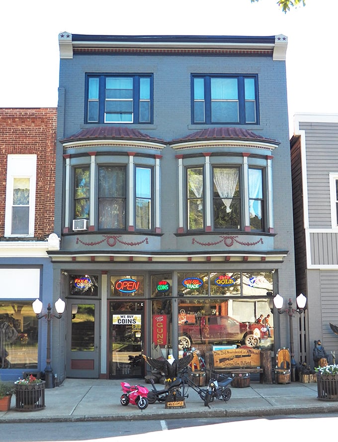 Behind those neon "OPEN" signs and bay windows lies the heart of small-town commerce—where shopping is still a social event.