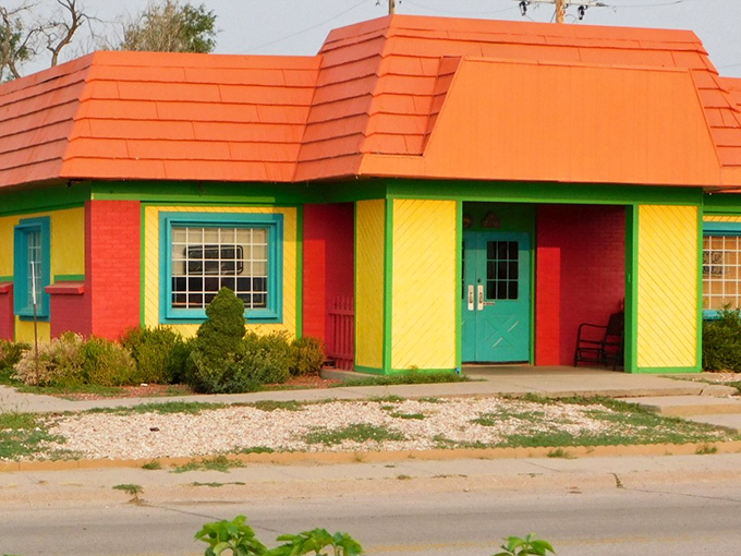 Mi Ranchito's vibrant exterior hints at the flavor explosion waiting inside. This rainbow-colored building is Alliance's answer to culinary wanderlust.