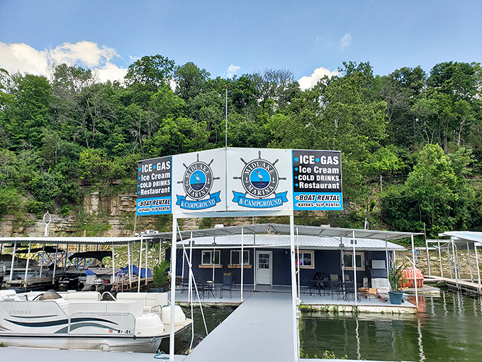 Mid Lake Marina offers boats, bait, and burgers&mdash;the holy trinity of lakeside leisure where time slows down and cell service conveniently weakens.