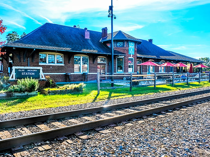 Olde Hickory Station transforms a historic train depot into a dining destination&mdash;where the tracks outside remind you of journeys past.