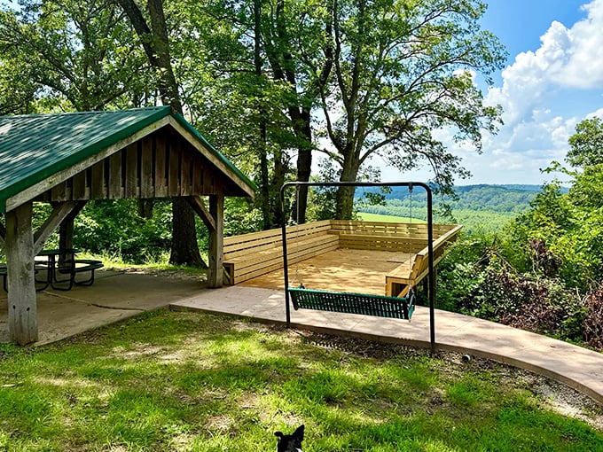 This scenic overlook offers a million-dollar view that doesn't cost a penny &ndash; nature's IMAX theater showcasing southern Indiana's rolling landscape.