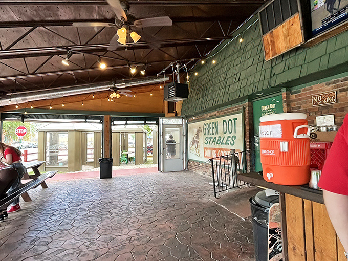 The entrance sets the tone: unpretentious, welcoming, and ready for the serious business of slider enjoyment.