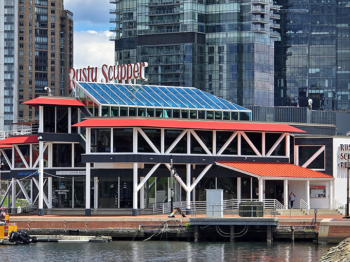 Rusty Scupper serves up harbor views with a side of seafood excellence. Those windows frame million-dollar vistas that come complimentary with your crab cake.