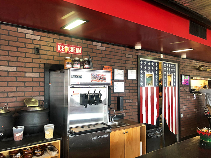 Even the ice cream station gets the Americana treatment&mdash;because what's more patriotic than following great BBQ with something sweet?