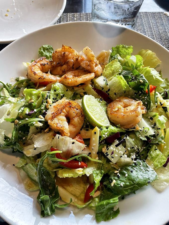 This isn't just a salad&mdash;it's a garden party where plump shrimp are the guests of honor.