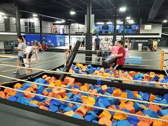 Foam pits: where dignity goes to die, but joy lives forever. Updown Trampoline Park proves retirement doesn't mean giving up on childlike fun.