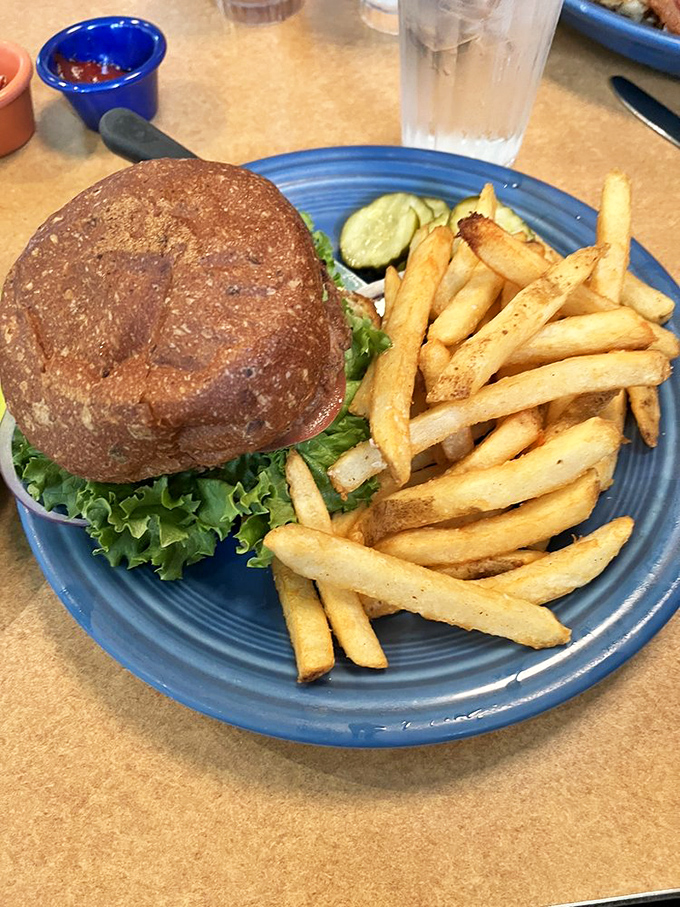 A burger and fries that proves Geraldine's isn't just a breakfast one-hit wonder—this is an all-day affair worth clearing your schedule for.