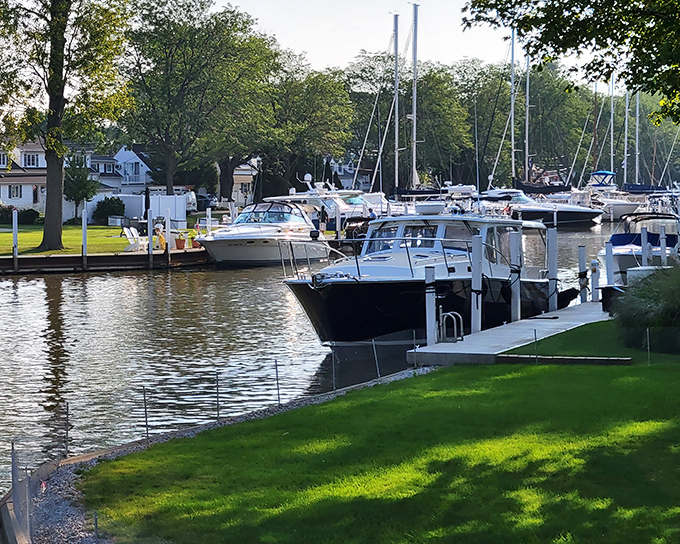 The municipal docks offer boaters front-row parking to Vermilion's charms. Where else can you literally sail up to dinner and shopping without fighting for a parking space?