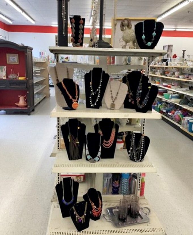 Jewelry displays transform the mundane into treasure hunting&mdash;each necklace with its own mysterious backstory waiting to be reimagined.