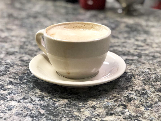 A simple cup of coffee&mdash;the unsung hero of every great breakfast experience. In that humble white mug lies liquid motivation for the day ahead.