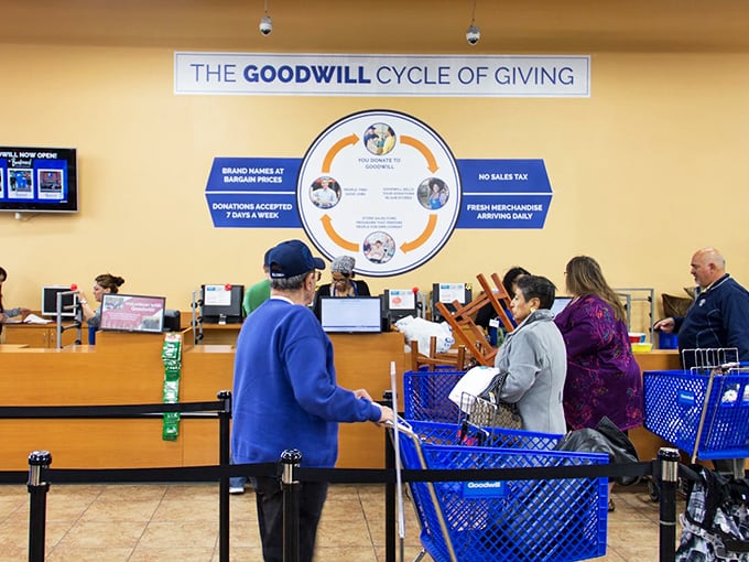 The checkout experience, where the "Cycle of Giving" isn't just a slogan but a community lifeline connecting donations to job opportunities.