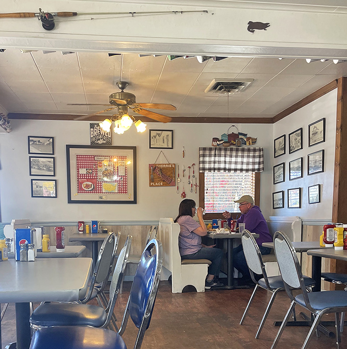 Every small town diner needs a corner booth where regulars can solve the world's problems over coffee and eggs.