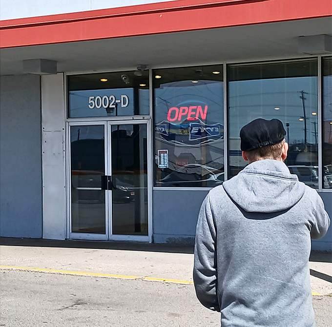 That glowing "OPEN" sign might as well say "WELCOME" to weary shoppers and hungry travelers seeking refuge from decision fatigue.
