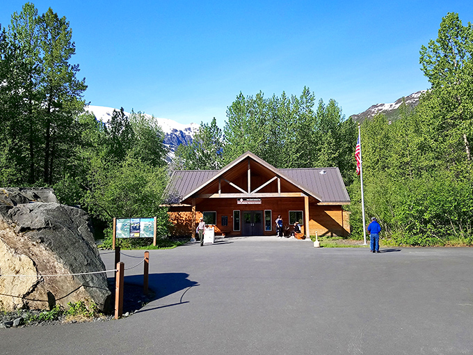 The Exit Glacier Nature Center welcomes visitors with the promise of adventure and the comfort of flush toilets &ndash; wilderness luxury defined.