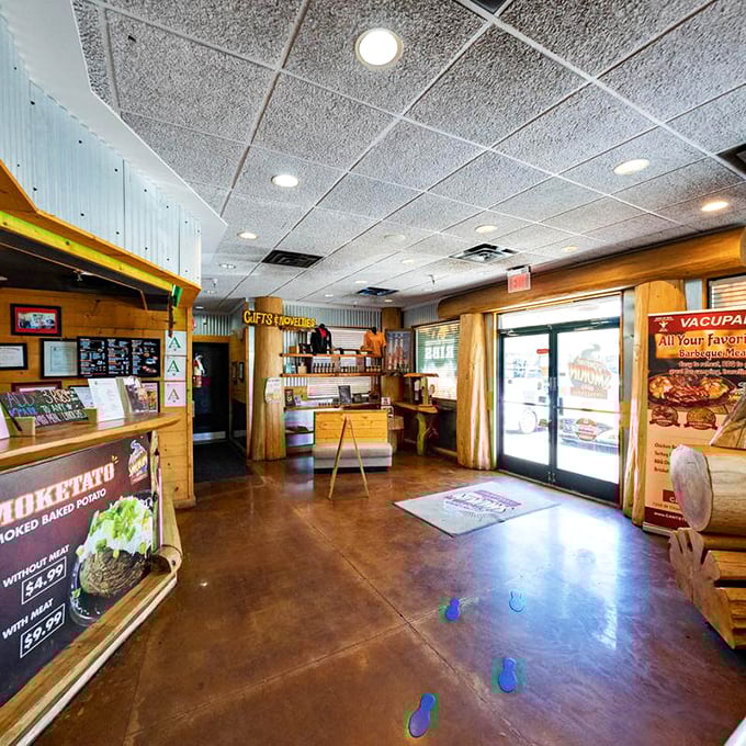 The entrance that's launched a thousand meat sweats. That neon glow is the BBQ equivalent of a lighthouse guiding hungry sailors home.