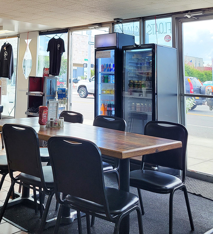 Simple tables bathed in natural light&mdash;because the food deserves the spotlight. No distractions from what really matters: that plate heading your way.