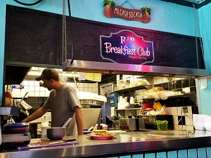 Where breakfast magic happens&mdash;the kitchen pass offering a glimpse into the choreographed chaos that produces plate after perfect plate.