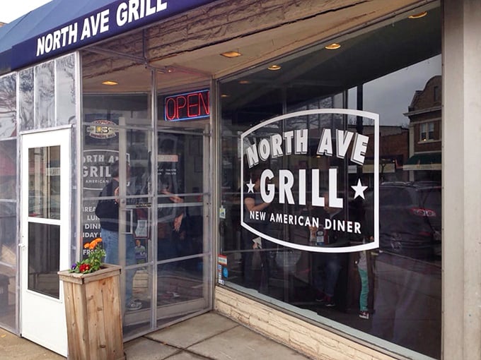 The entrance proudly announces its "New American Diner" identity &ndash; a modern take on classic comfort that doesn't need fancy frills to impress.