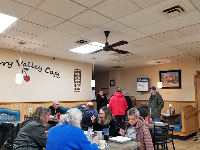 The breakfast rush – where servers navigate the dining room with the precision of air traffic controllers and twice the personality.