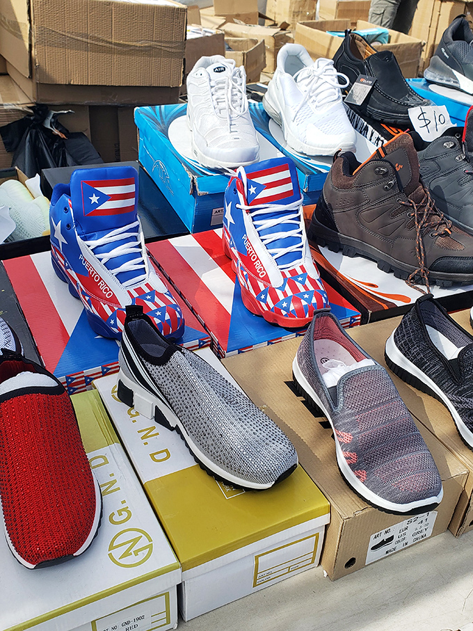 Sneaker paradise featuring Puerto Rican pride kicks that would make Lin-Manuel Miranda tap dance with joy. Comfort meets style at prices that won't make your wallet weep.